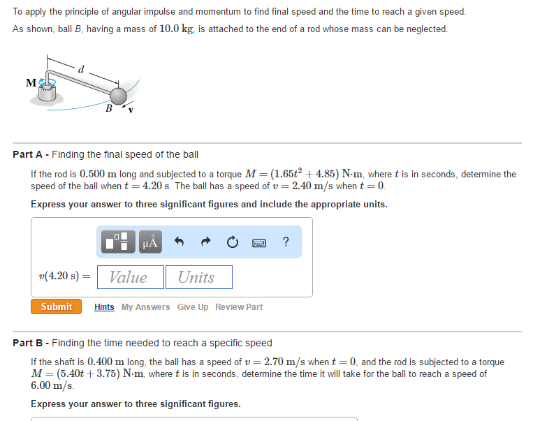 Solved To apply the principle of angular impulse and | Chegg.com