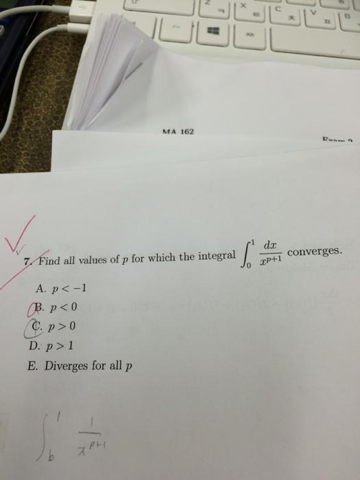 Solved Find all values of p for which the integral | Chegg.com