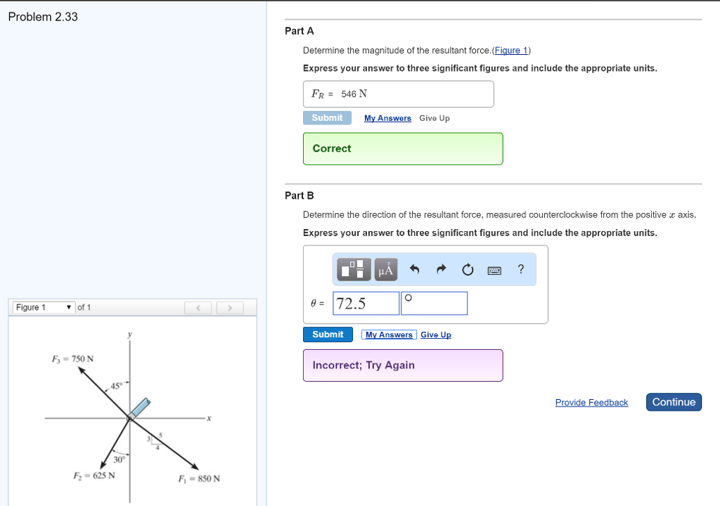 Solved Determine the magnitude of the resultant force. | Chegg.com