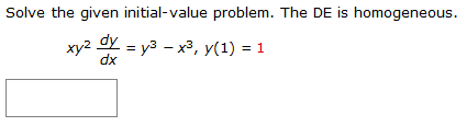 Solved Solve the given initial-value problem. The DE | Chegg.com