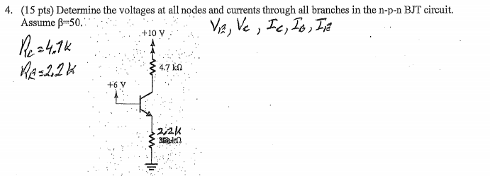 Solved Determine the voltages at all nodes and currents | Chegg.com