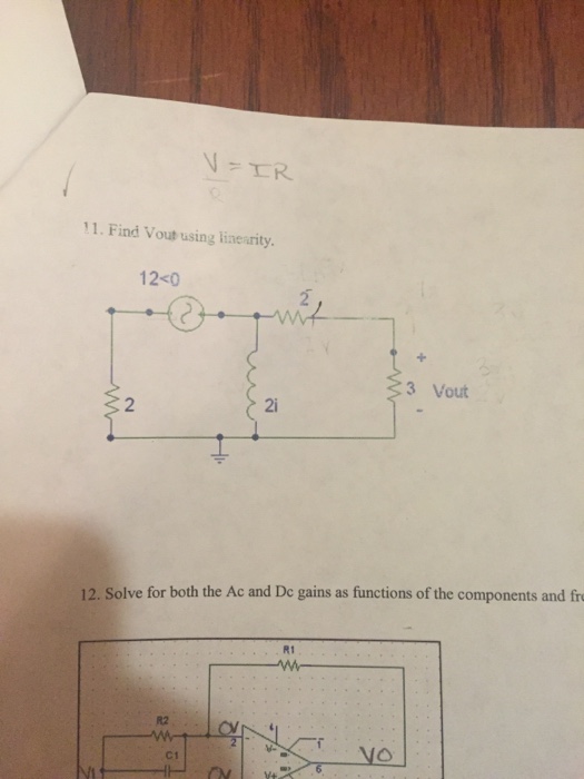 Solved Find V_out using linearity. Solve for both the Ac | Chegg.com
