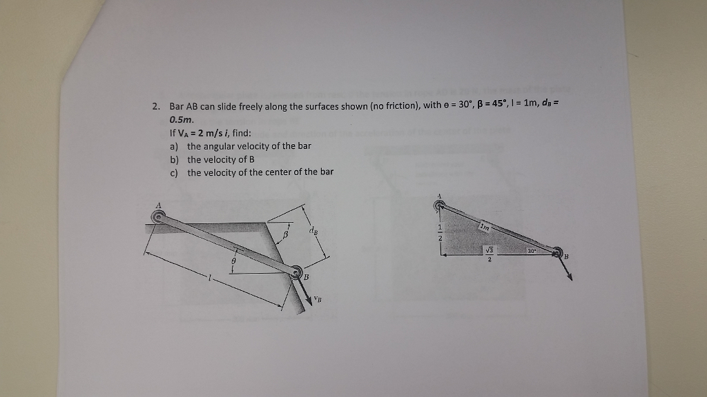 Solved Bar AB can slide freely along the surfaces shown (no | Chegg.com