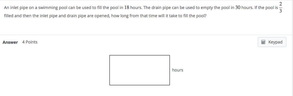 Solved 2 An inlet pipe on a swimming pool can be used to | Chegg.com