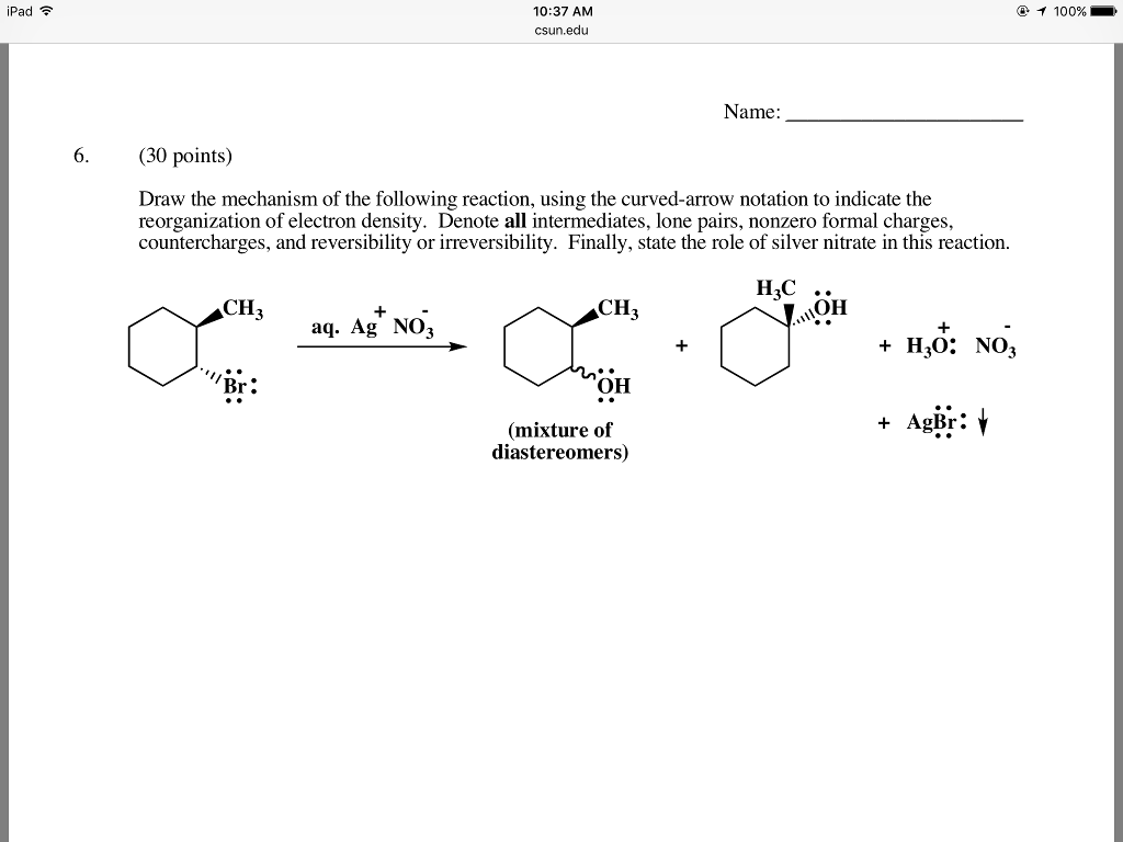 Solved iPad 10:37 AM csun.edu 100% Name: 6. (30 points) Draw | Chegg.com