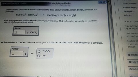 Solved isin excess and how many grams of this reactant wil | Chegg.com