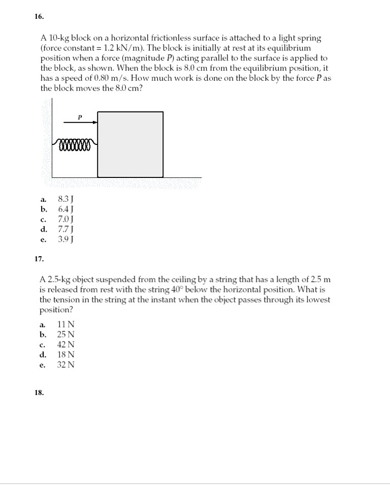 Solved A 10-kg block on a horizontal frictionless surface is | Chegg.com