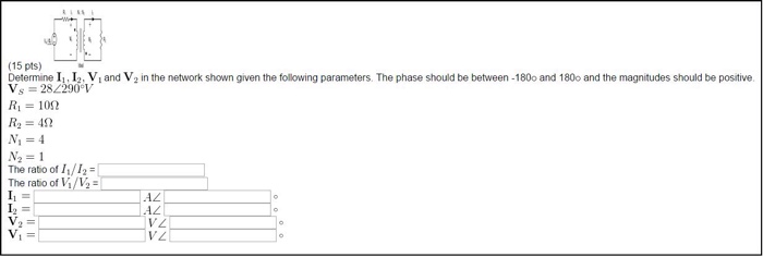 Solved Determine I1, I2. V1 and V2 in the network shown | Chegg.com