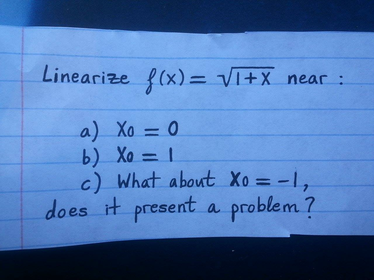 Solved Linearize F x Square Root 1 X Near X 0 0 Chegg