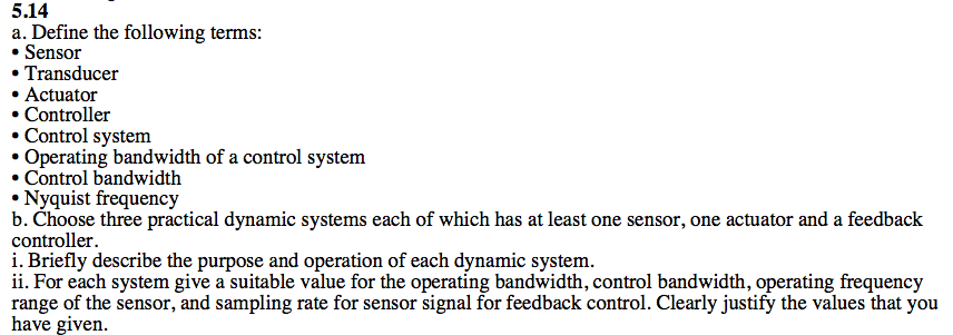 Solved Define the following terms: Sensor Transducer | Chegg.com