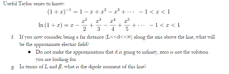 Solved Useful Taylor series to know (1 +T) 1 a 1 1 1 ln (1 | Chegg.com