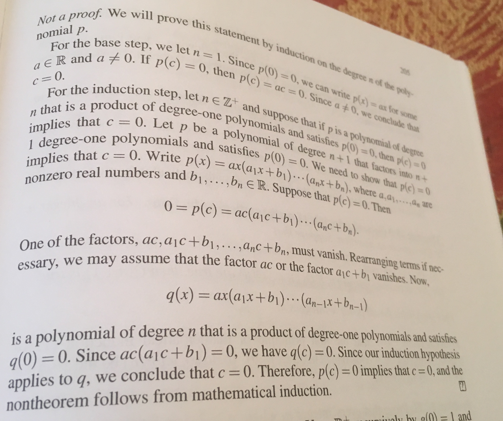 Solved Find the error in the Not a proof below. (See Problem | Chegg.com