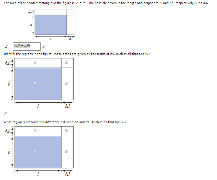 The area of the shaded rectangle in the figure is A = | Chegg.com