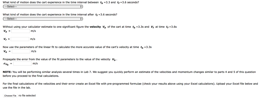Solved A typical collision data set in this lab will look | Chegg.com