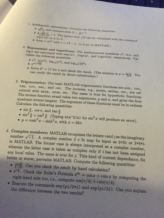 Solved Arithmetic Operational Compute the following | Chegg.com