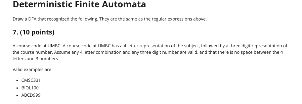 Solved Deterministic Finite Automata Draw a DFA that | Chegg.com