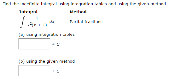 Solved Find the indefinite integral using integration tables | Chegg.com Solved Find the indefinite integral using integration tables | Chegg.com