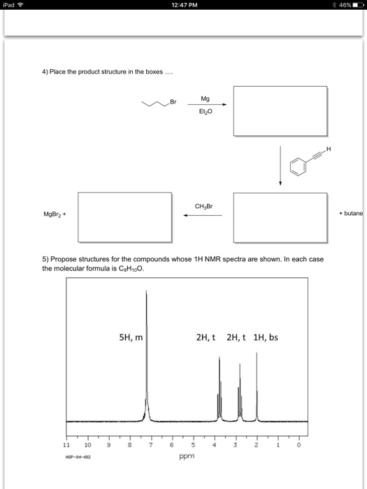 Solved Place the product structure in the boxes Propose | Chegg.com