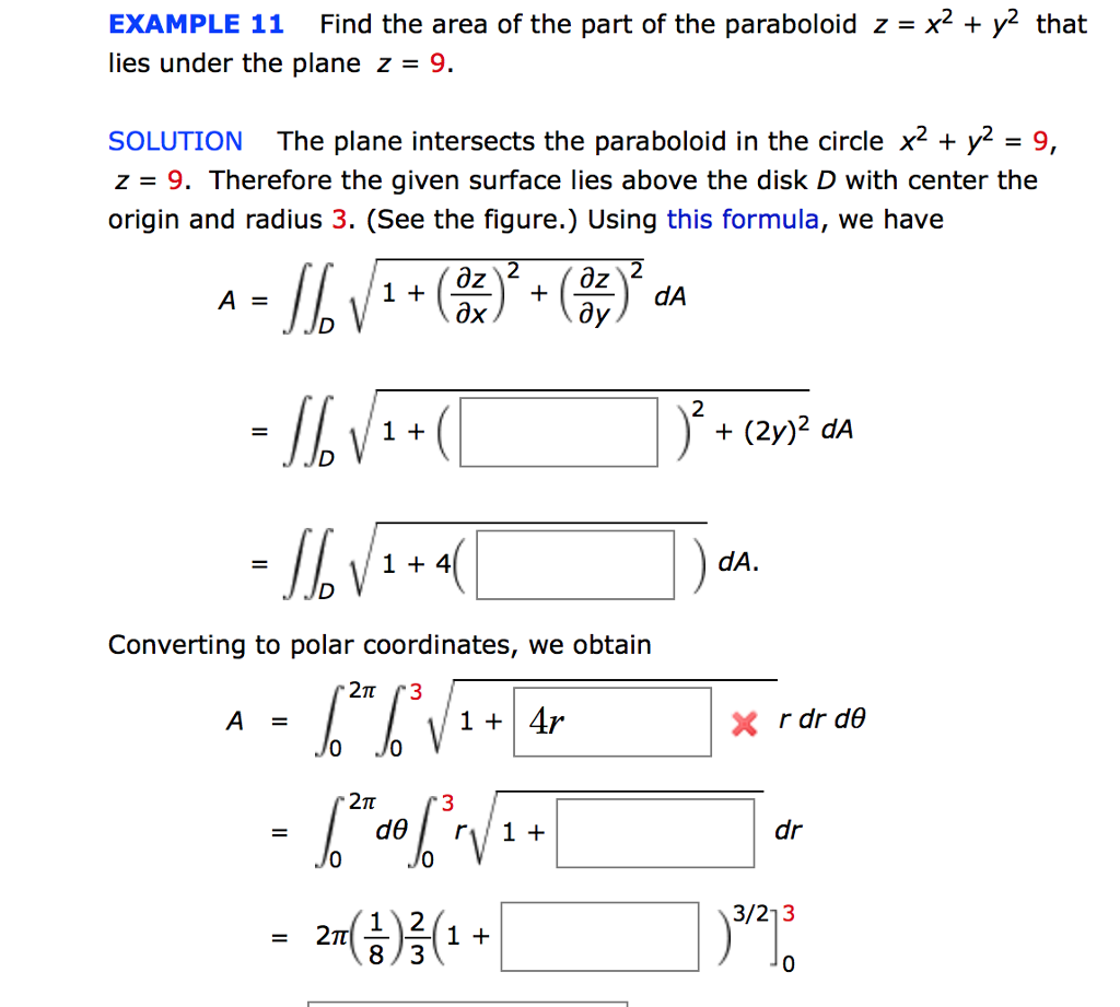 Solved EXAMPLE 11 Find the area of the part of the | Chegg.com Solved EXAMPLE 11 Find the area of the part of the | Chegg.com
