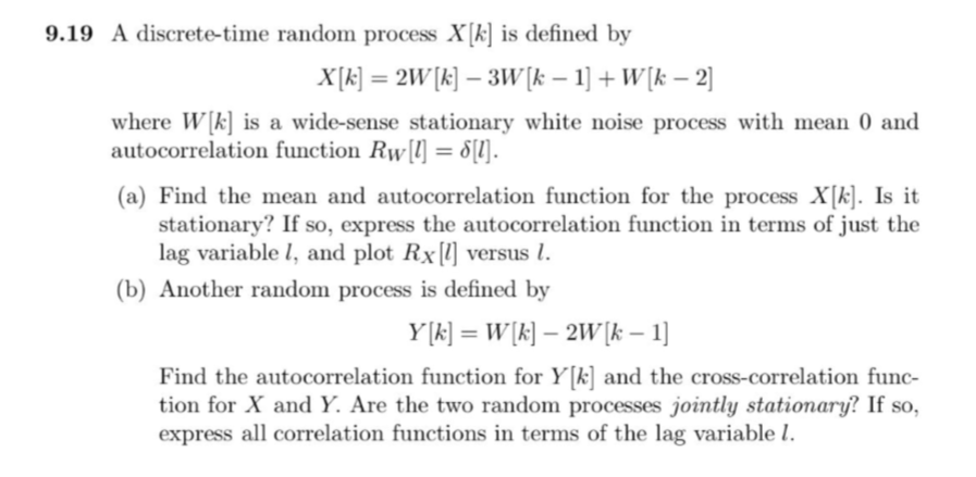 Solved A discrete-time random process X [k] is defined by | Chegg.com