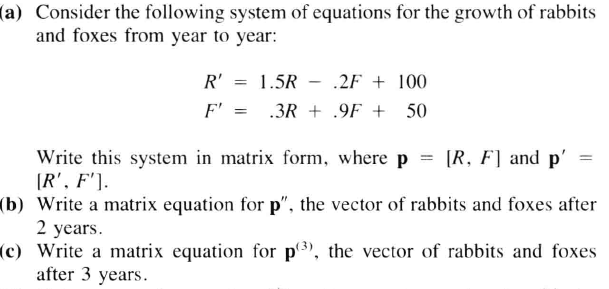 Solved (a) Consider the following system of equations for | Chegg.com