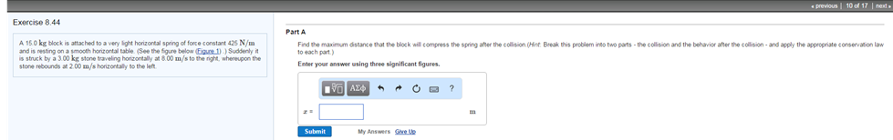 Solved A 15.0 kg block is attached to a very light | Chegg.com