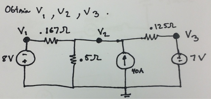 Solved Obtain V1, V2, V3. | Chegg.com