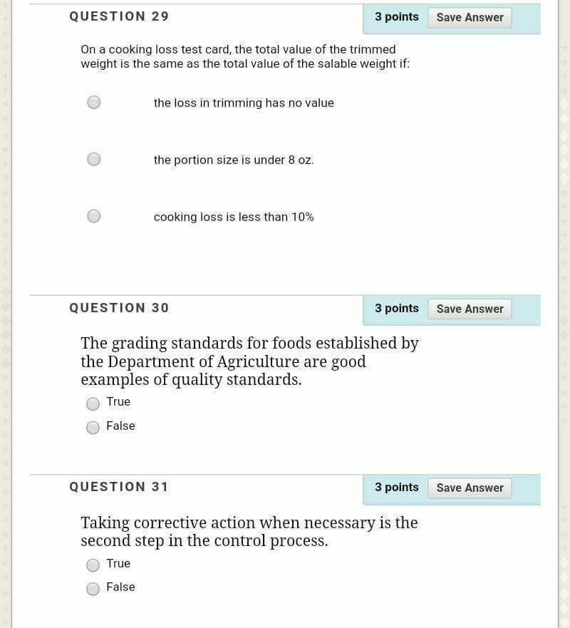 Solved QUESTION 1 3 points Save Answer When ordering | Chegg.com