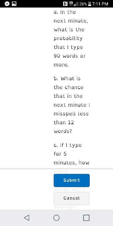 Solved P,lill 26% 7:11 PM 3. While taking typing class, I | Chegg.com