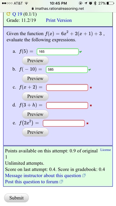 Solved Given The Following Function F X 6x 2 2 X 1 3