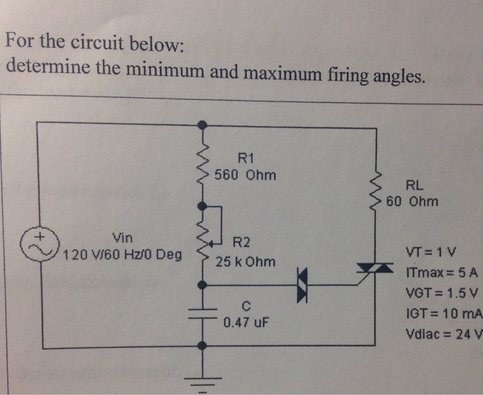 Solved For the circuit below: determine the minimum and | Chegg.com