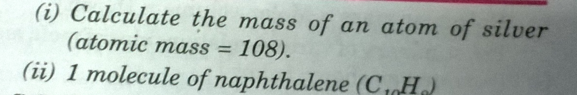 Solved Calculate the mass of an atom of silver (atomic mass | Chegg.com