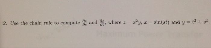 Solved 2. Use the chain rule to compute partial differential | Chegg.com
