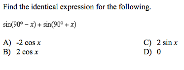 Solved Find the identical expression for the following. | Chegg.com