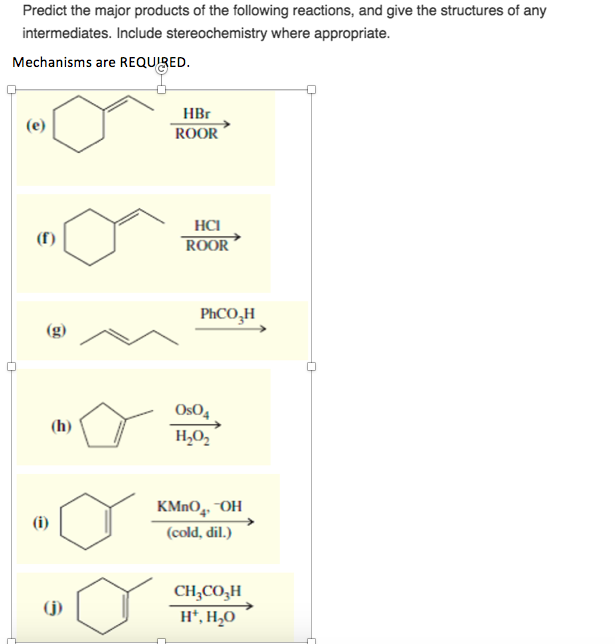 Solved Predict The Major Products Of The Following