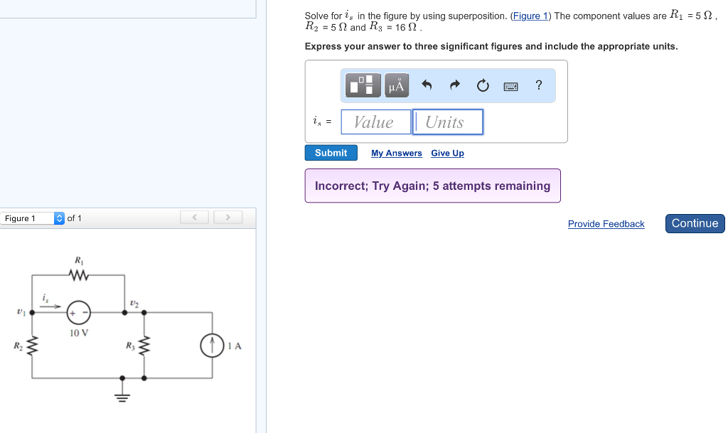 Solved Solve for is in the figure by using superposition. | Chegg.com