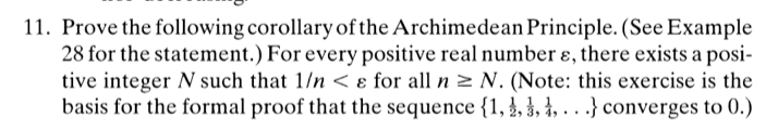 Solved Prove the following corollary of the Archimedean | Chegg.com