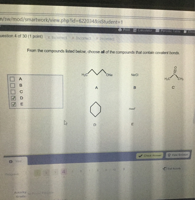 Solved From the compounds listed below, choose all of the | Chegg.com