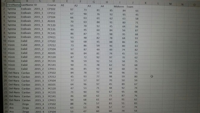 Student Marking Application An application for | Chegg.com