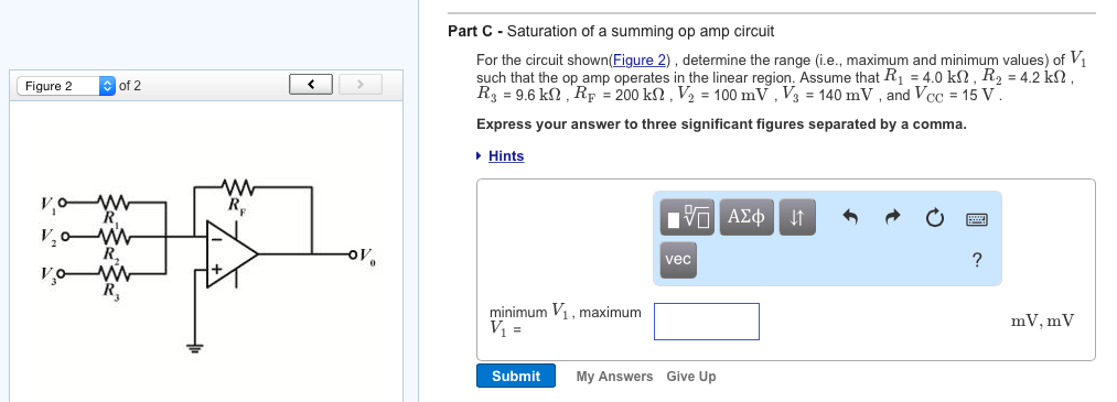 Solved For the circuit shown(Figure 2) , determine the range | Chegg.com