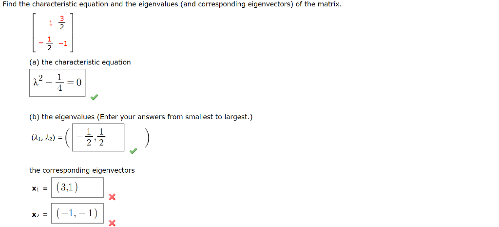 Solved Find the characteristic equation and the eigenvalues | Chegg.com