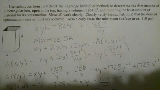 Solved 1. Use techniques from 13.9 (NOT the Lagrange | Chegg.com