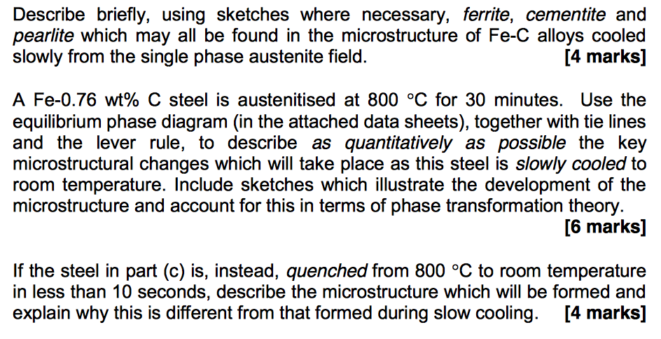 Solved Describe briefly, using sketches where necessary, | Chegg.com