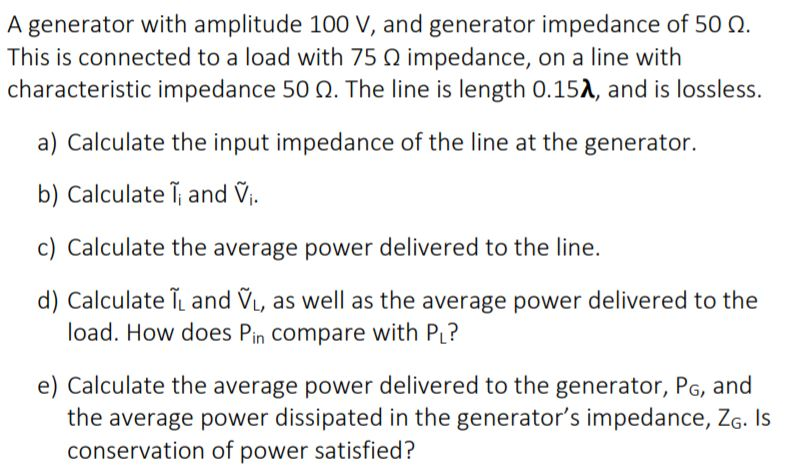Solved A generator with amplitude 100 V, and generator | Chegg.com