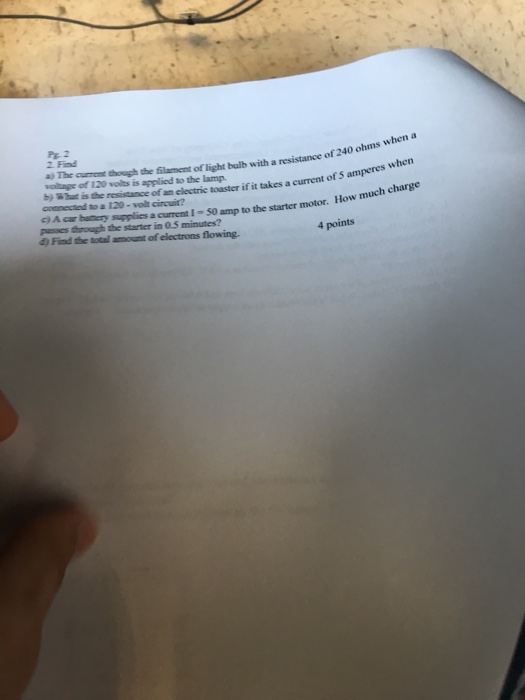 Solved Find The current through the filament of light bulb | Chegg.com