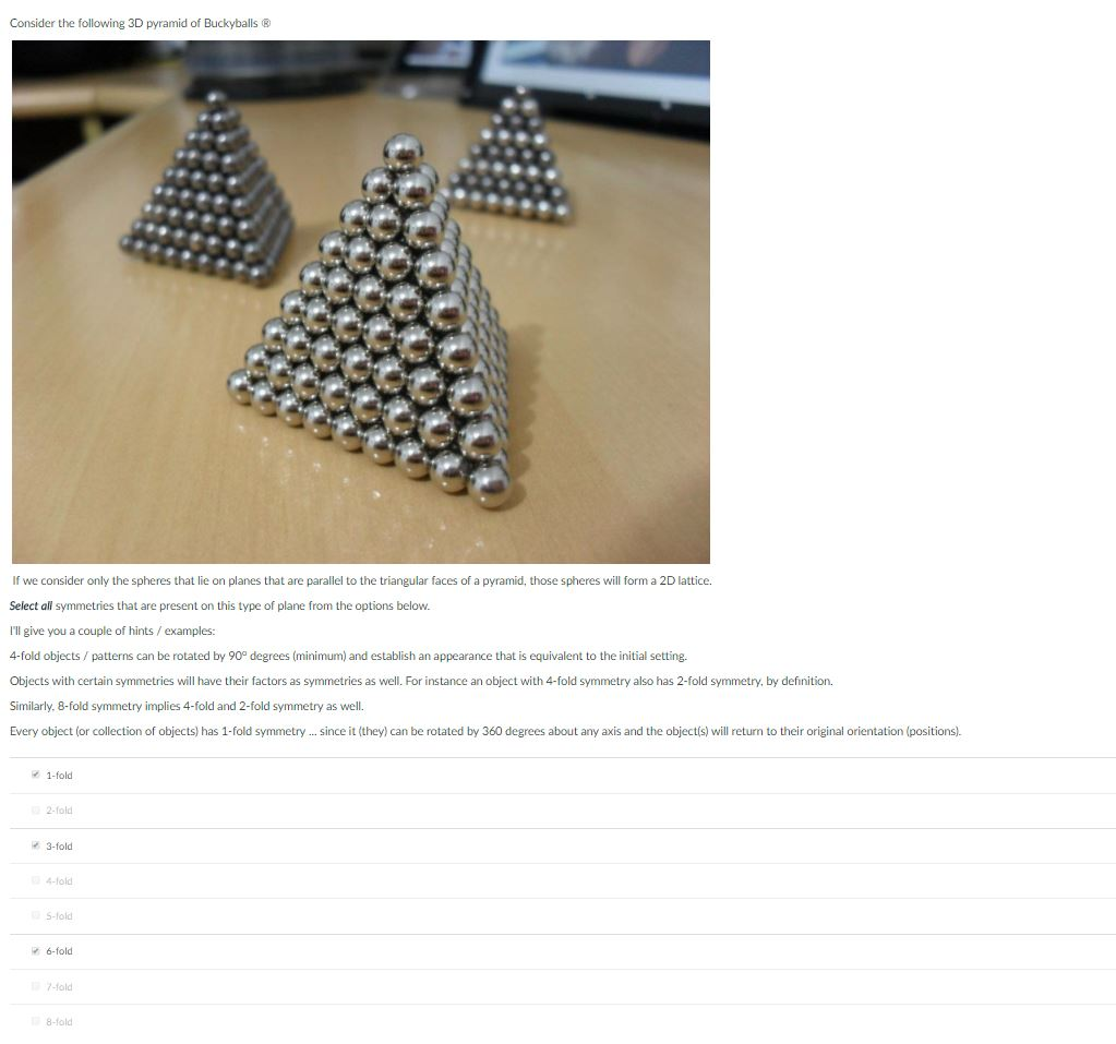 Solved Consider the following 3D pyramid of Buckyballs G If | Chegg.com