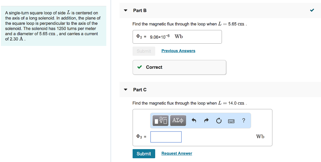 Solved Part B A single-turn square loop of side L is | Chegg.com