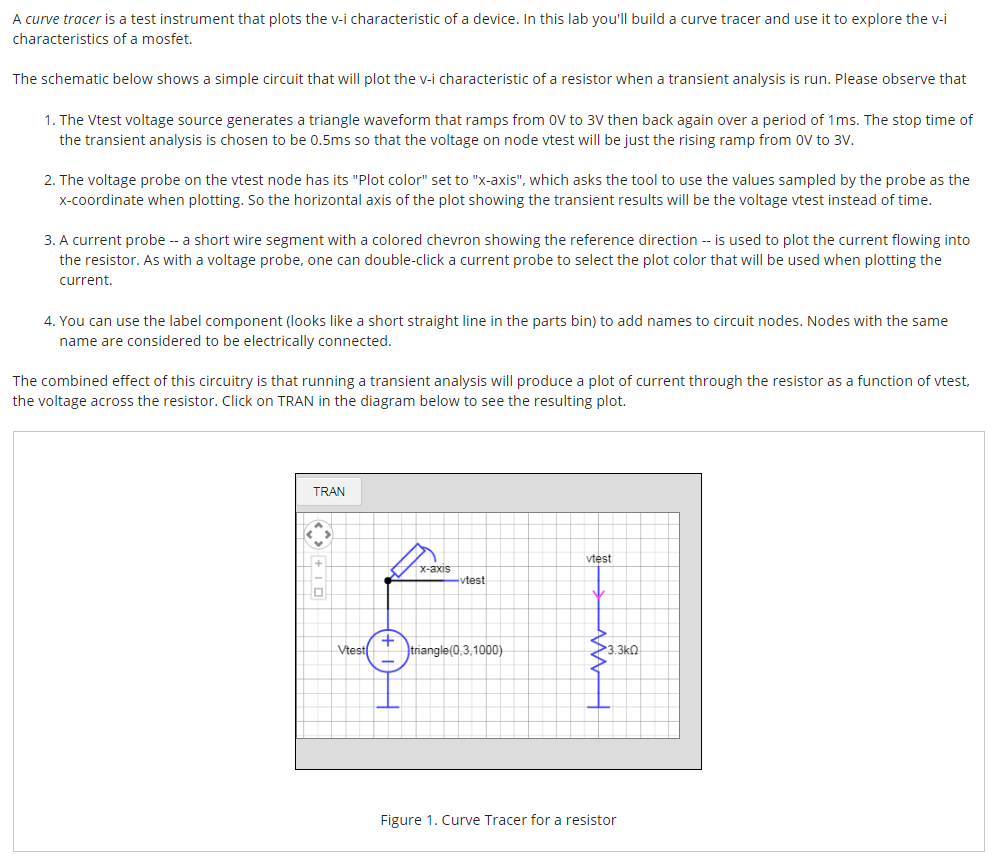 Solved A curve tracer is a test instrument that plots the | Chegg.com