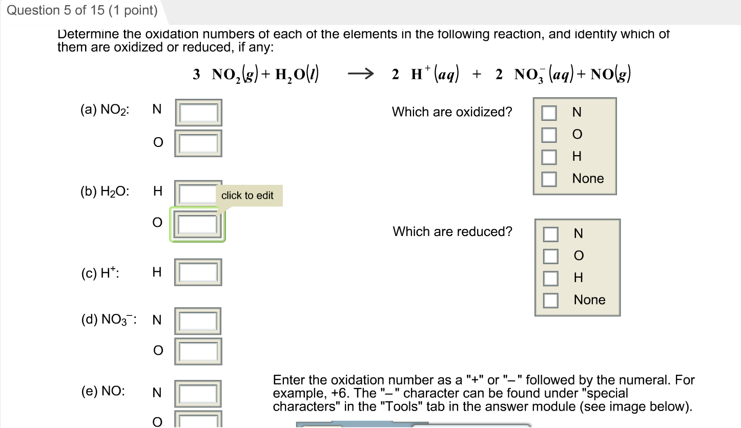 Solved Determine the oxidation numbers ot each ot the | Chegg.com