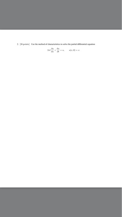 Solved Use the method of characteristics to solve the | Chegg.com